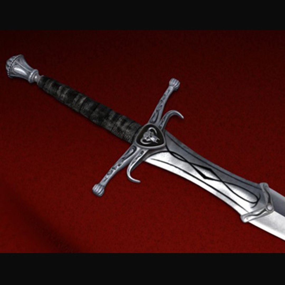3d Model Witcher Silver Sword