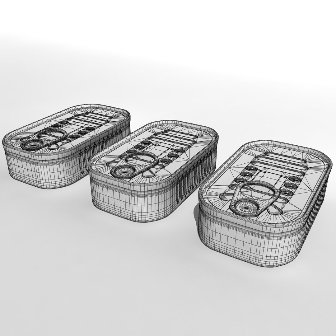 Canned Fish Seafood 3D Model - TurboSquid 1292680