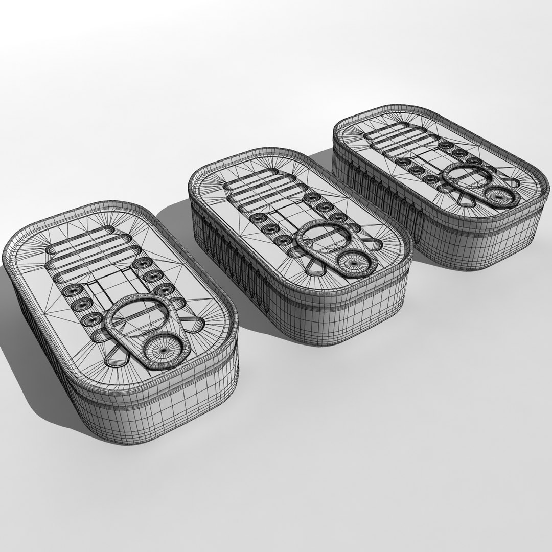Canned Fish Seafood 3D Model - TurboSquid 1292680