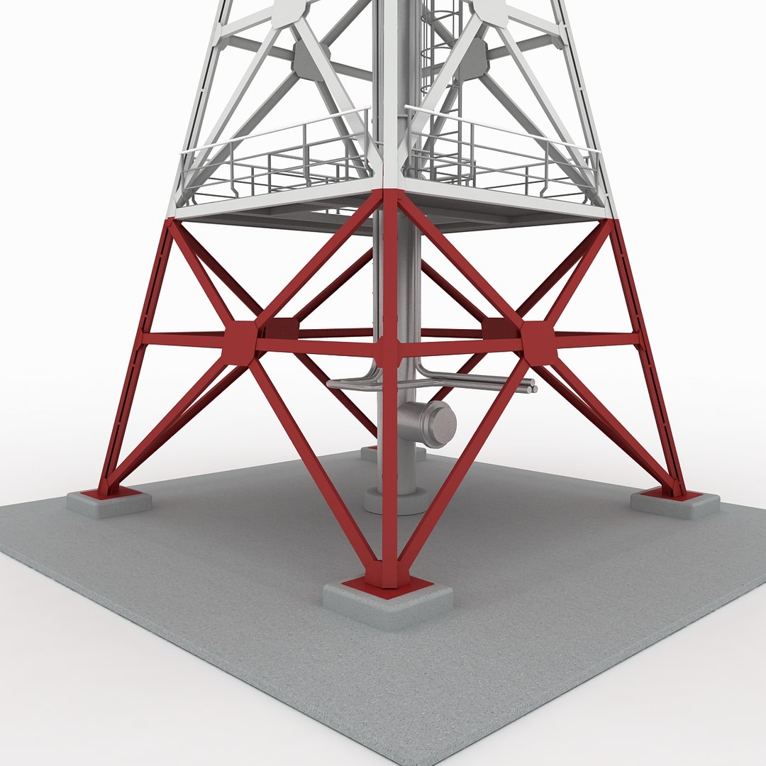 Flare Stack Gas 01 3d Model