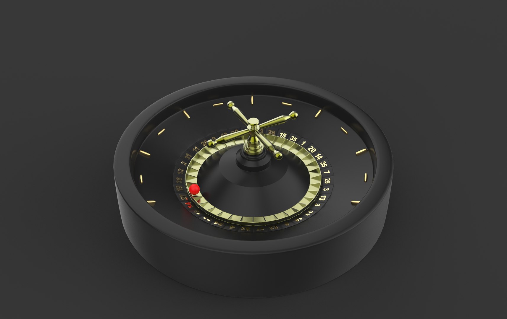 Black Casino Roulette Wheel 3D Model 3D Model - TurboSquid 2334318