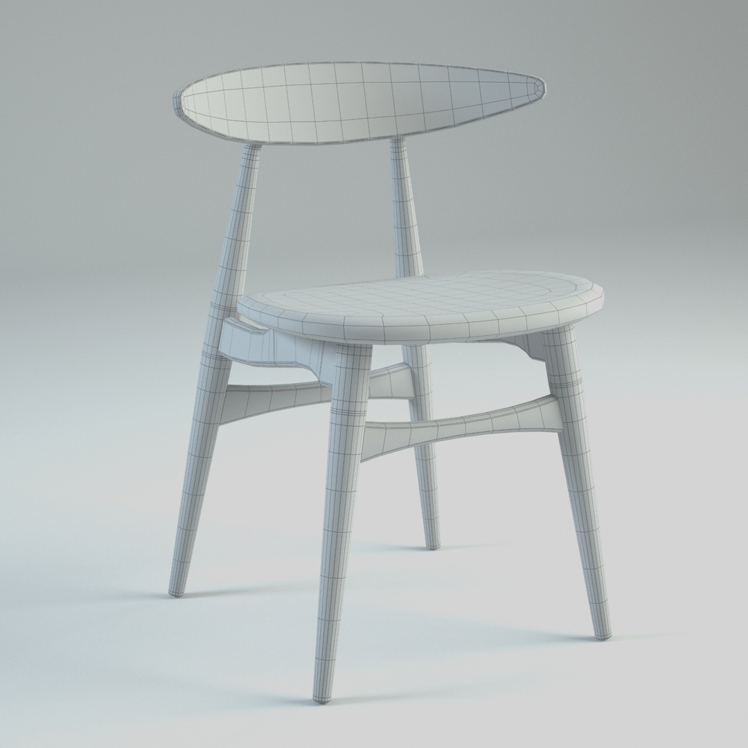 hans wegner ch 33 3d model