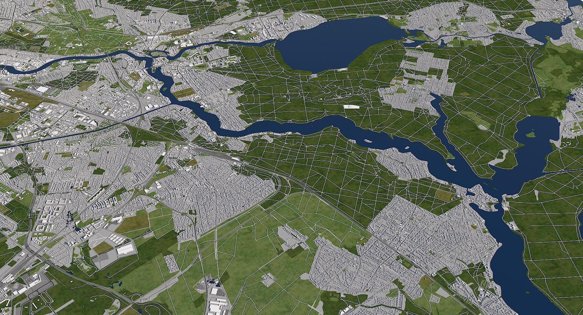 3d Berlin Cityscape Model