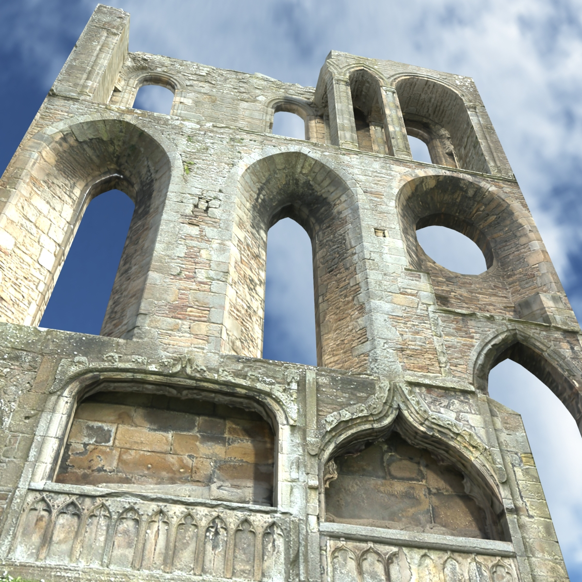 3d model castle ruins modelled