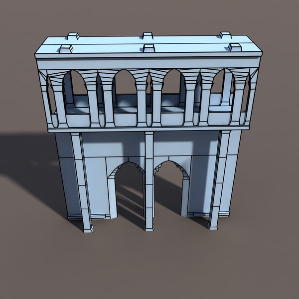 3d model castle ruins modelled