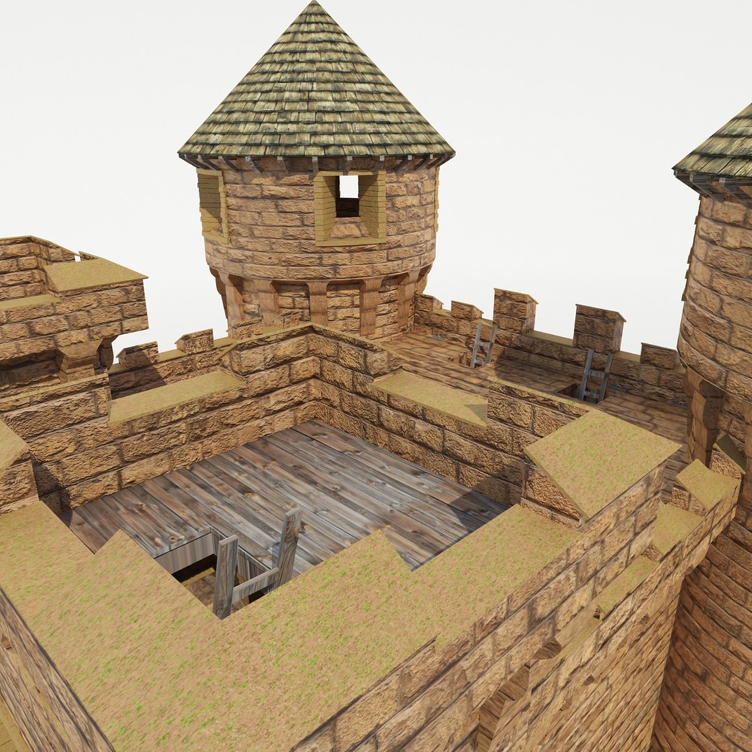 3d Model Realistic Medieval Castle Gate