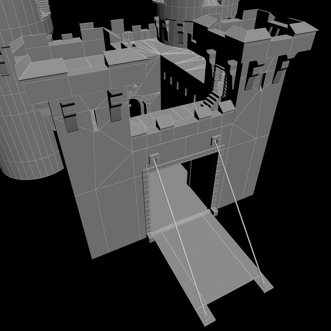 3d Model Realistic Medieval Castle Gate