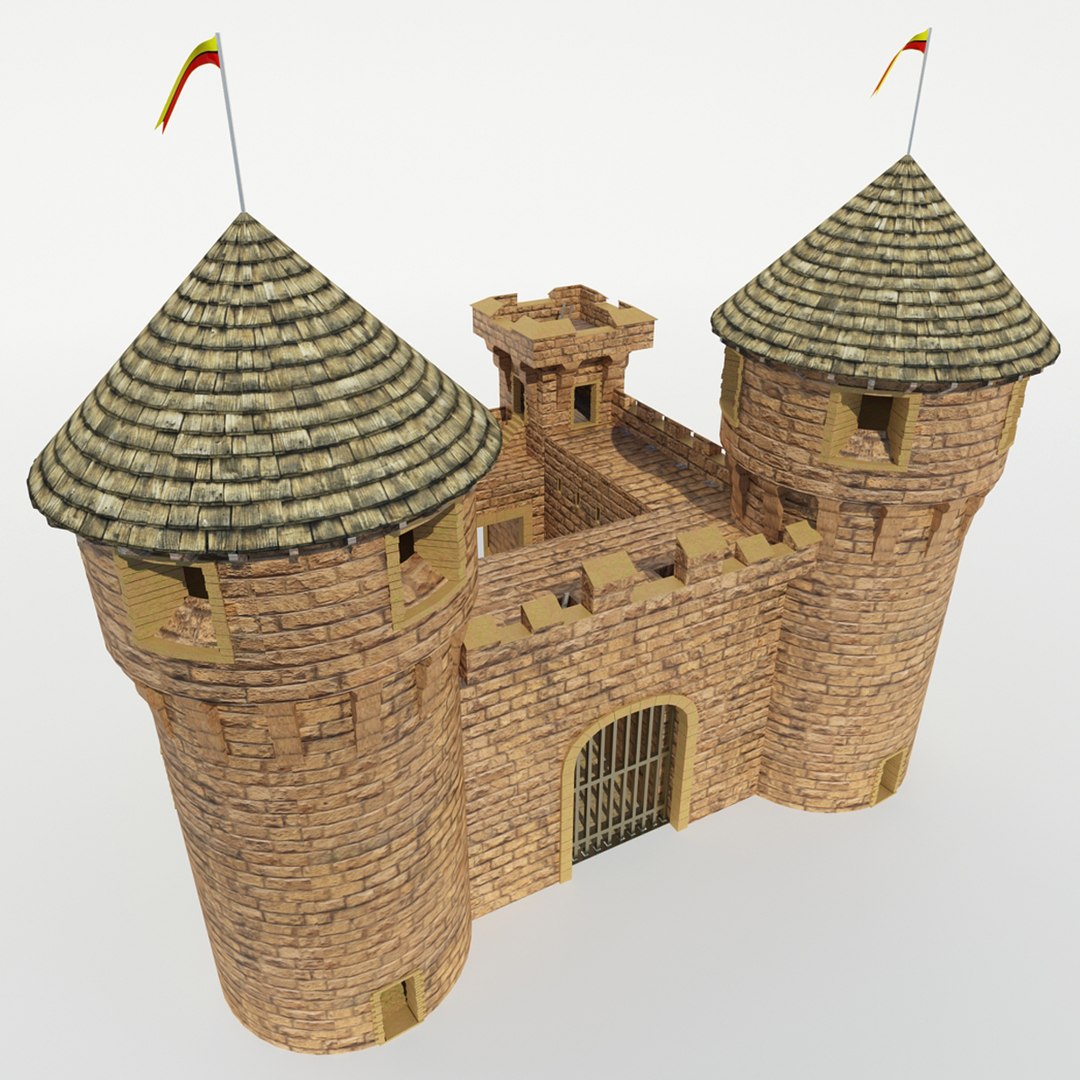 3d Model Realistic Medieval Castle Gate