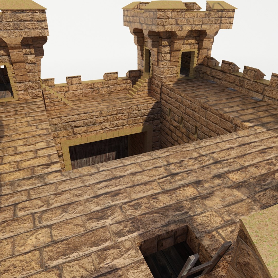 3d Model Realistic Medieval Castle Gate