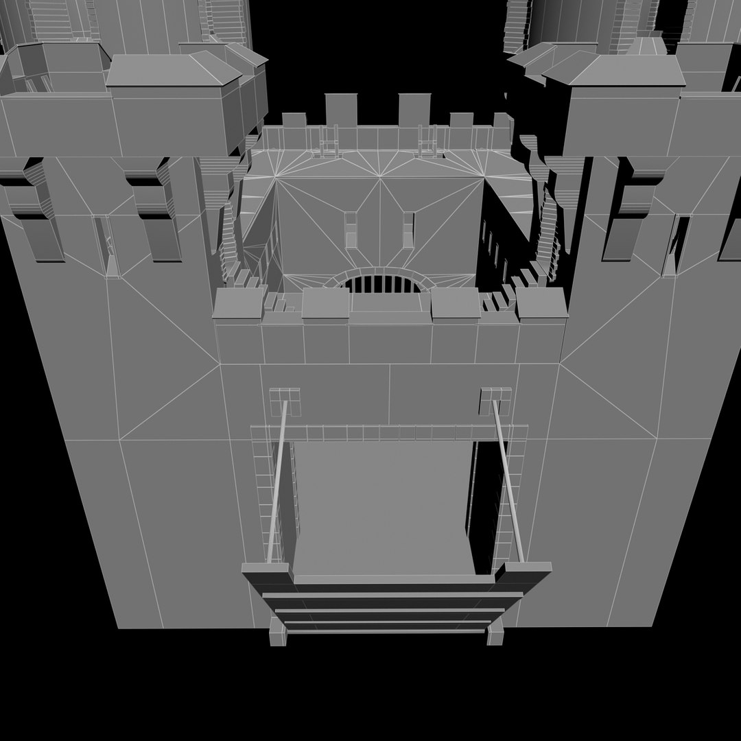 3d Model Realistic Medieval Castle Gate