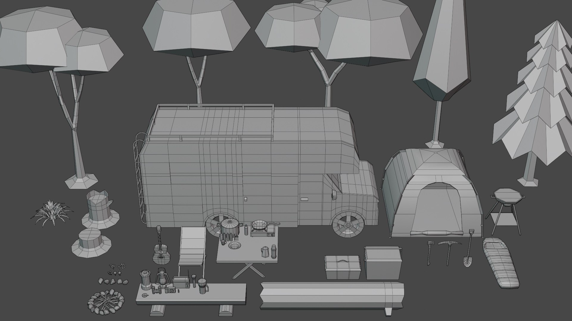 3D - Camping Model - TurboSquid 1370298