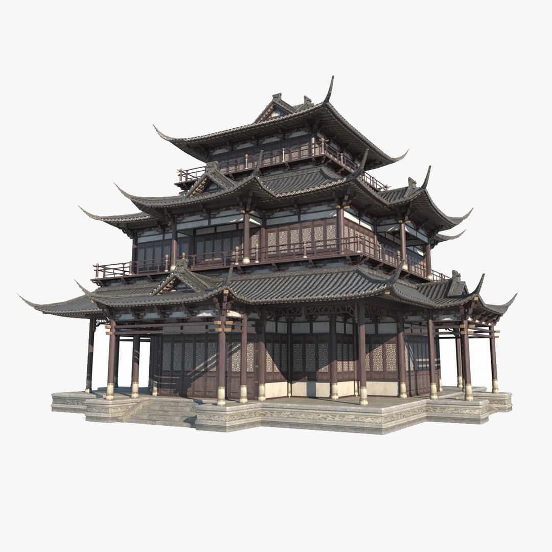3D Asia Ancient Architecture Premium Shop - TurboSquid 2038777