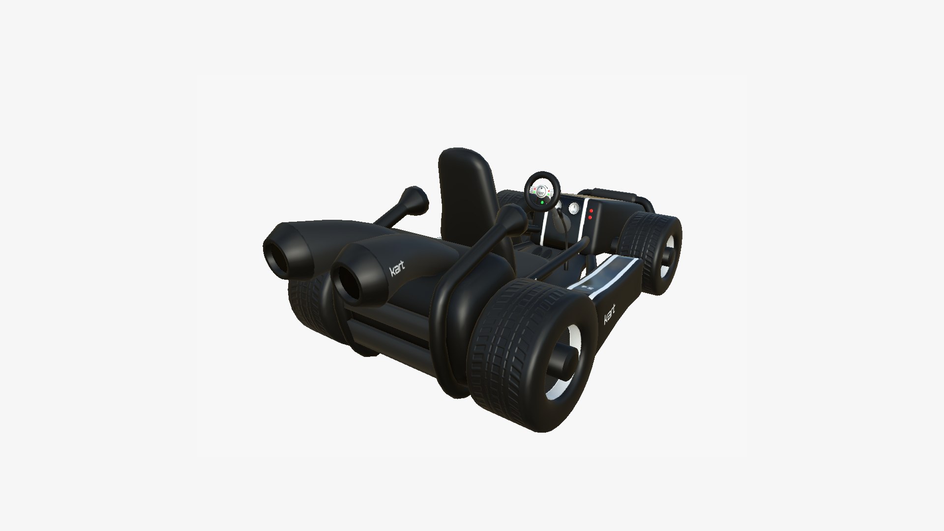 Cartoon Kart I09 Black - Vehicle Racing Design 3D - TurboSquid 2038283