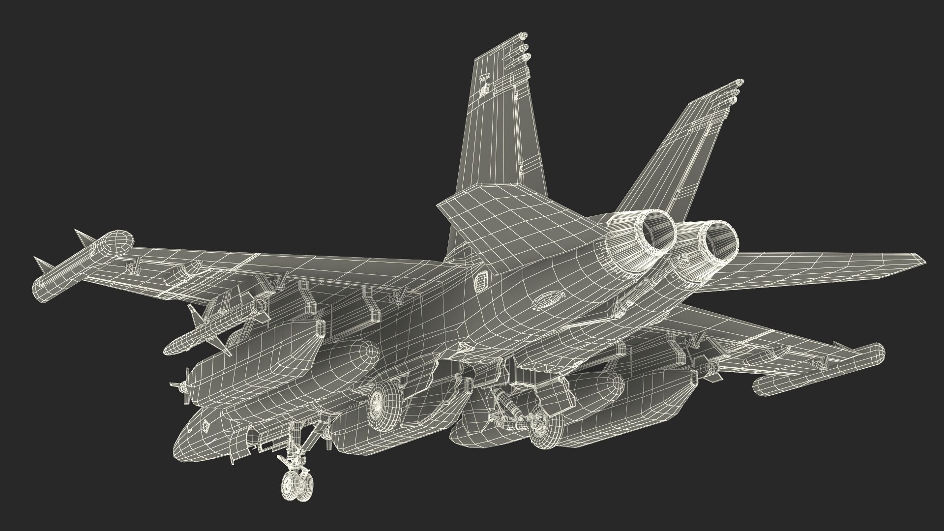 Boeing EA 18G Jet Aircraft Simplified Rigged For Maya 3D - TurboSquid ...