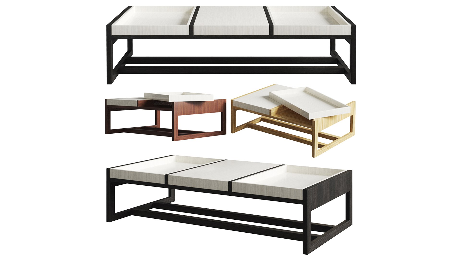 3D Pacini Cappellini MOSAICO Lacquered Coffee Table - TurboSquid 2114495