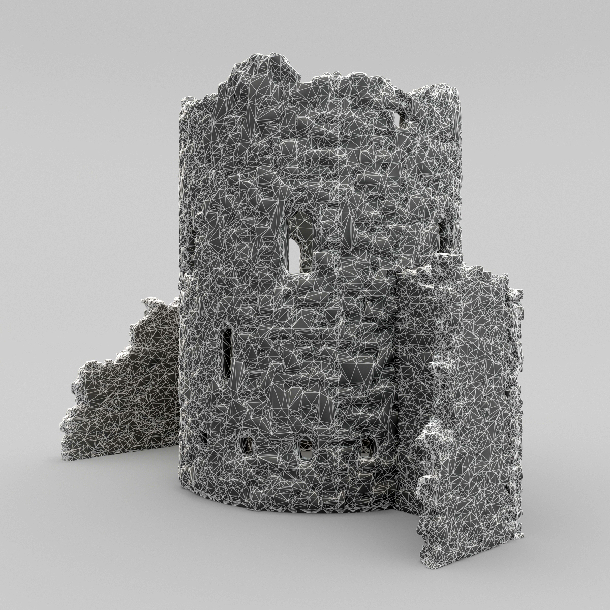 3d ruins tower