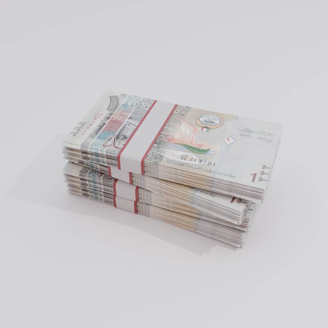 3D Model 1 Kuwait Kuwaiti Dinar Currency - TurboSquid 2401211