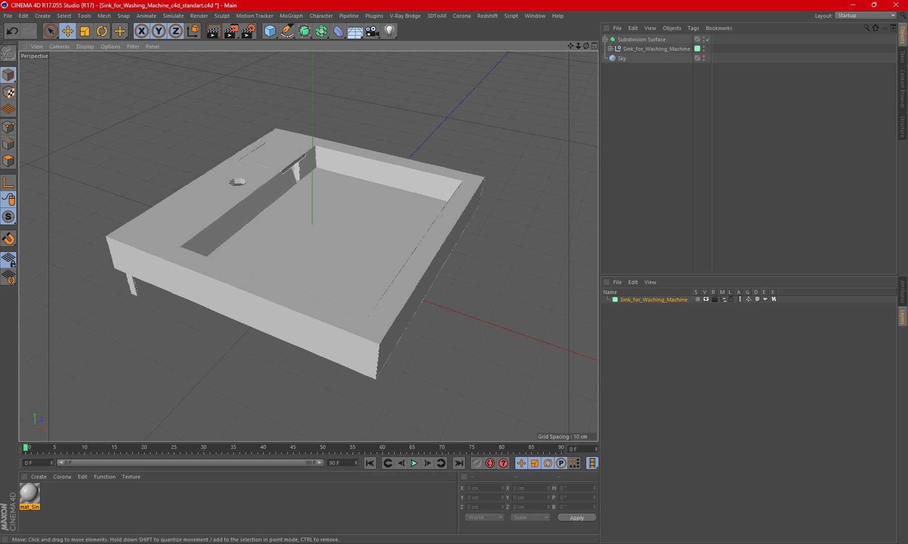 3D Sink For Washing Machine - TurboSquid 2092066