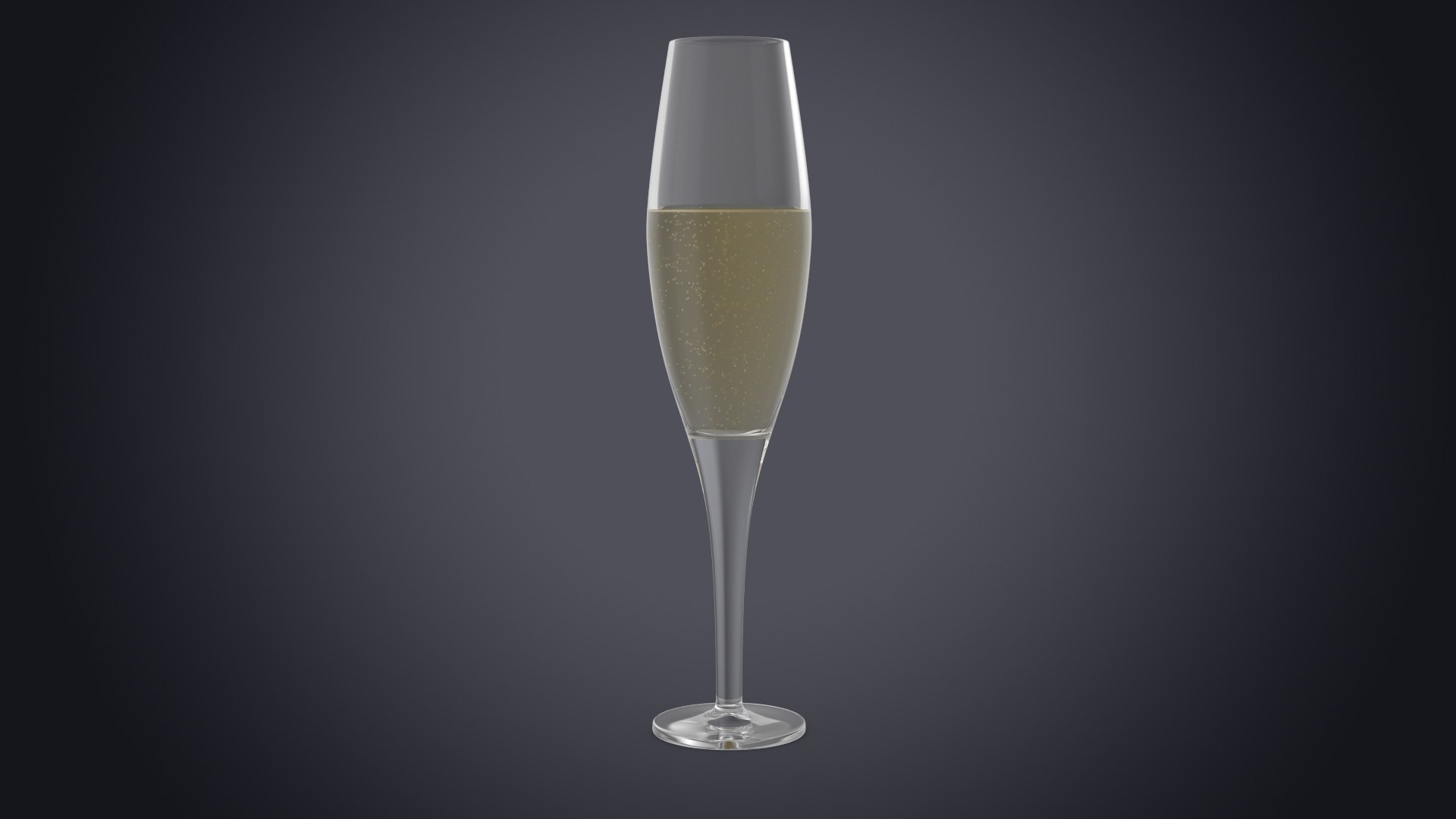 3D Champagne Flute Wine Glass Model - TurboSquid 1418607