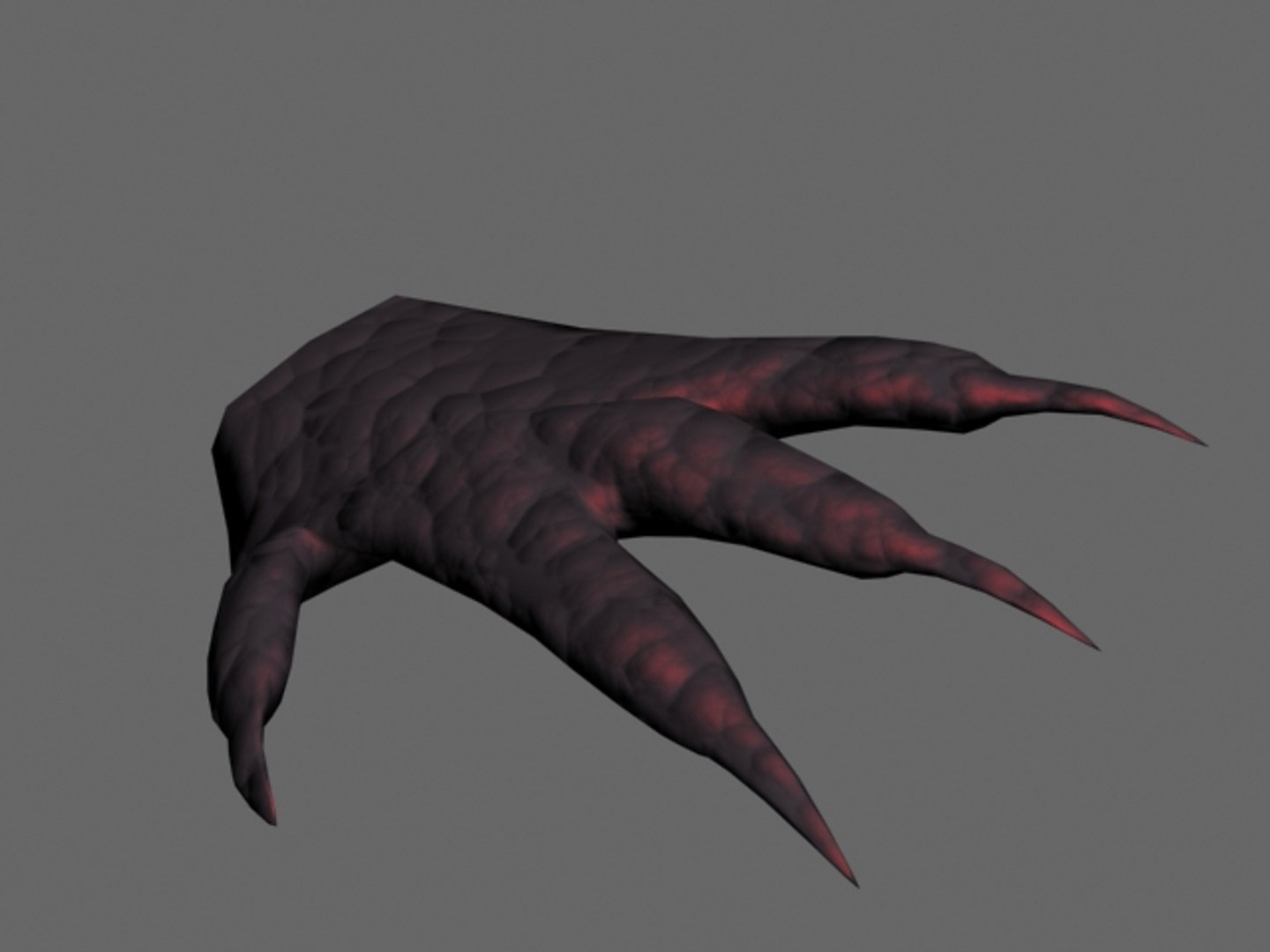 3d Model Clawed Hand