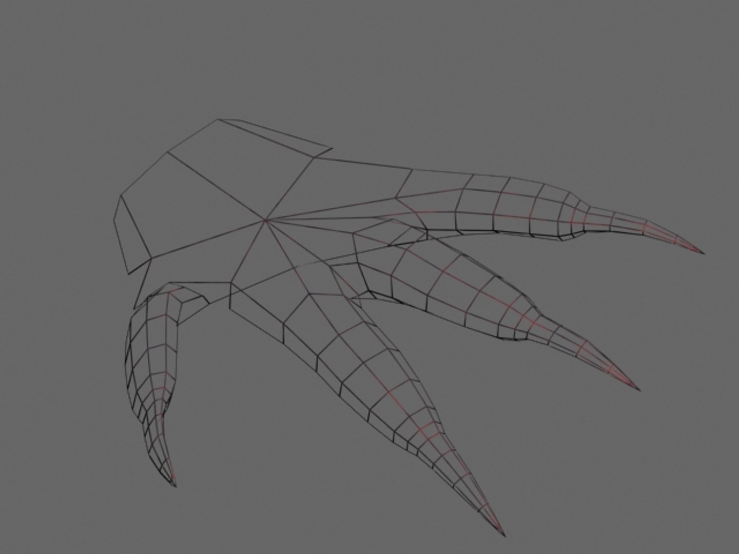 3d Model Clawed Hand
