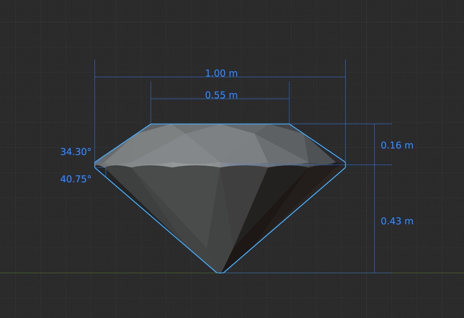 3D Diamond Ideal Cut With Right Proportions Model - TurboSquid 1781056