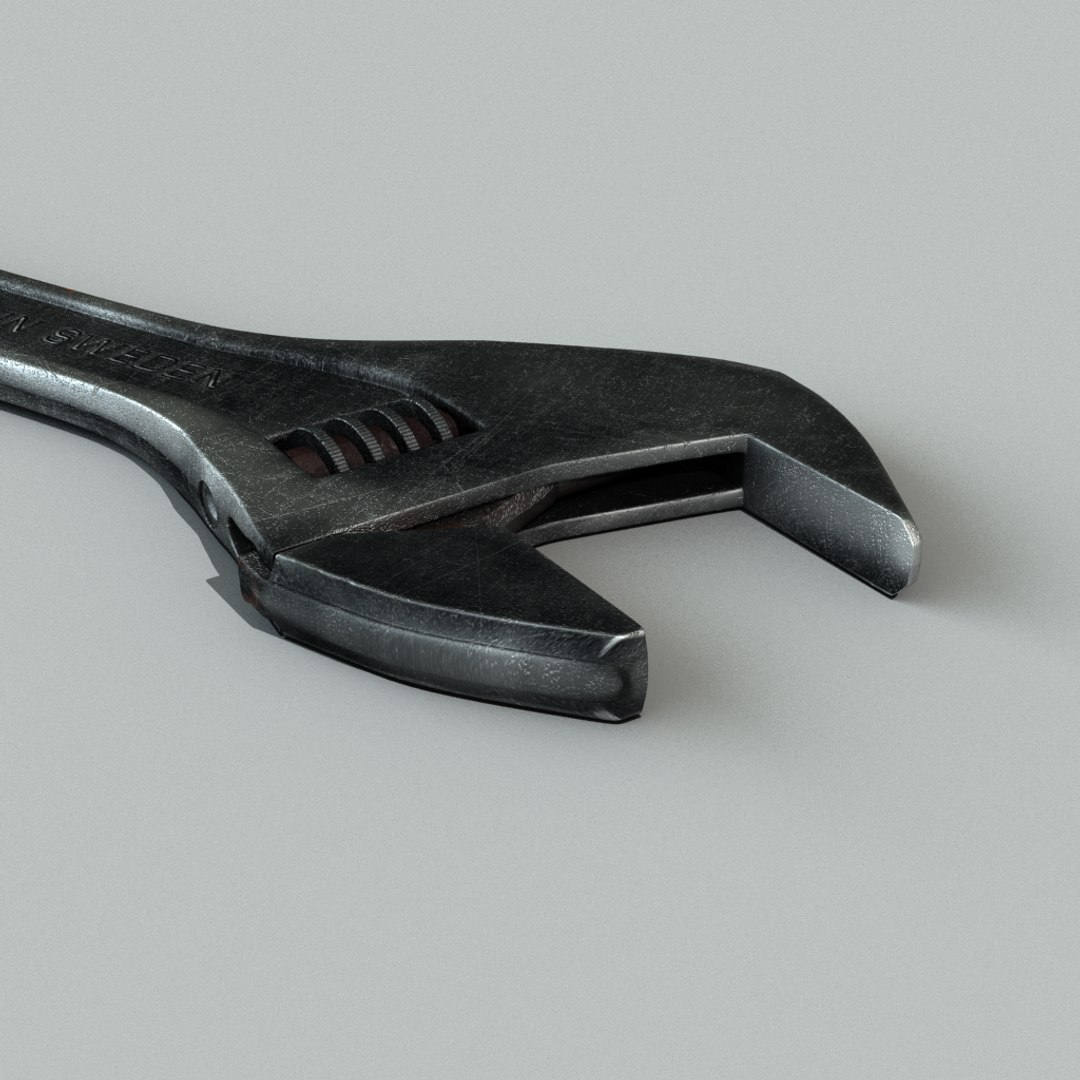 Adjustable Bahco Wrench 3d Obj