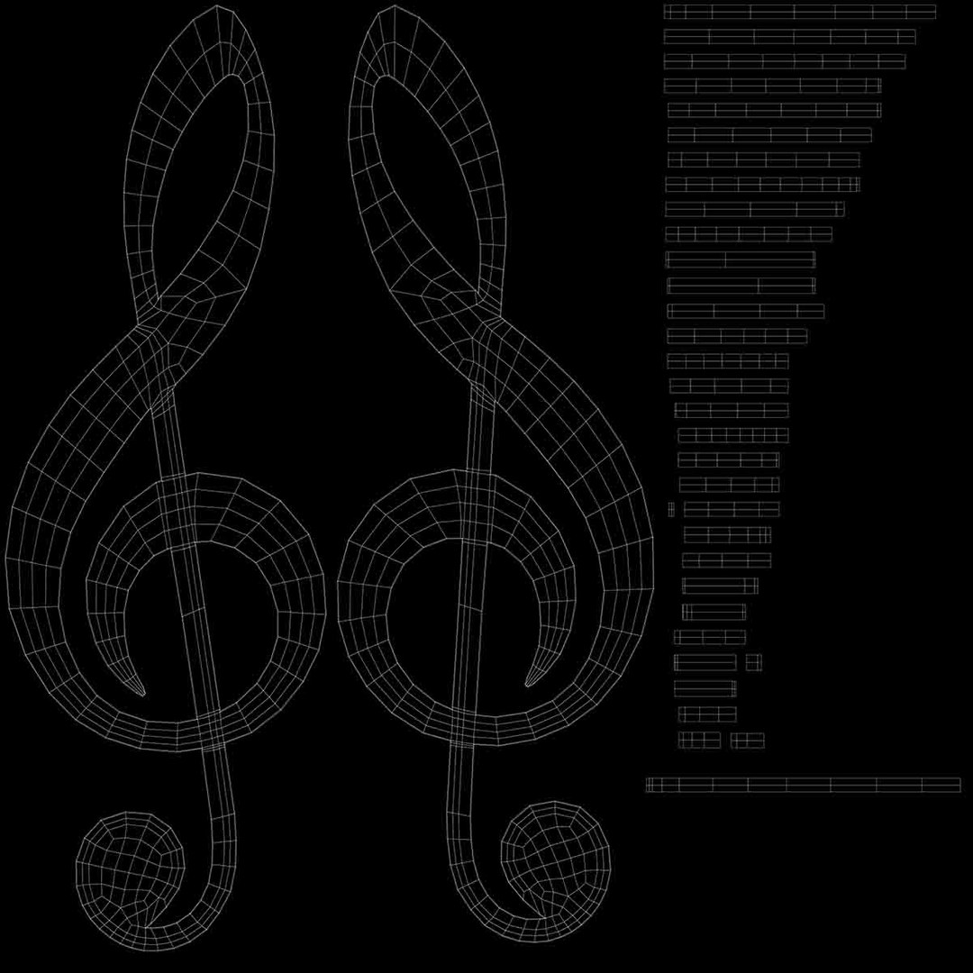 3D Treble Clef Model - TurboSquid 1720921