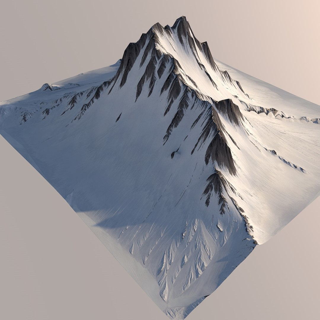 3D snow mountain model | 1144347 | TurboSquid