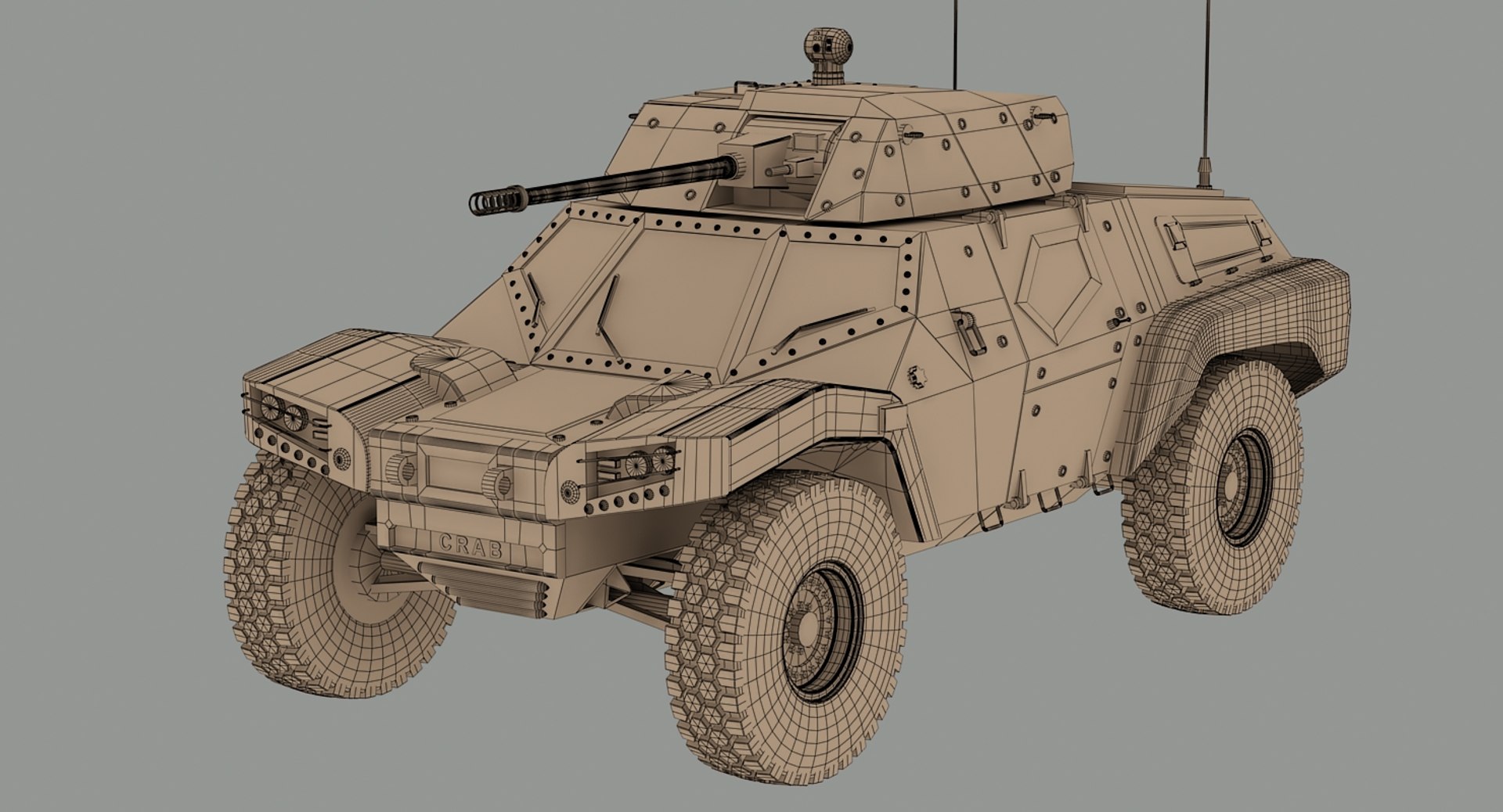 Panhard Crab Scout Car 3d 3ds