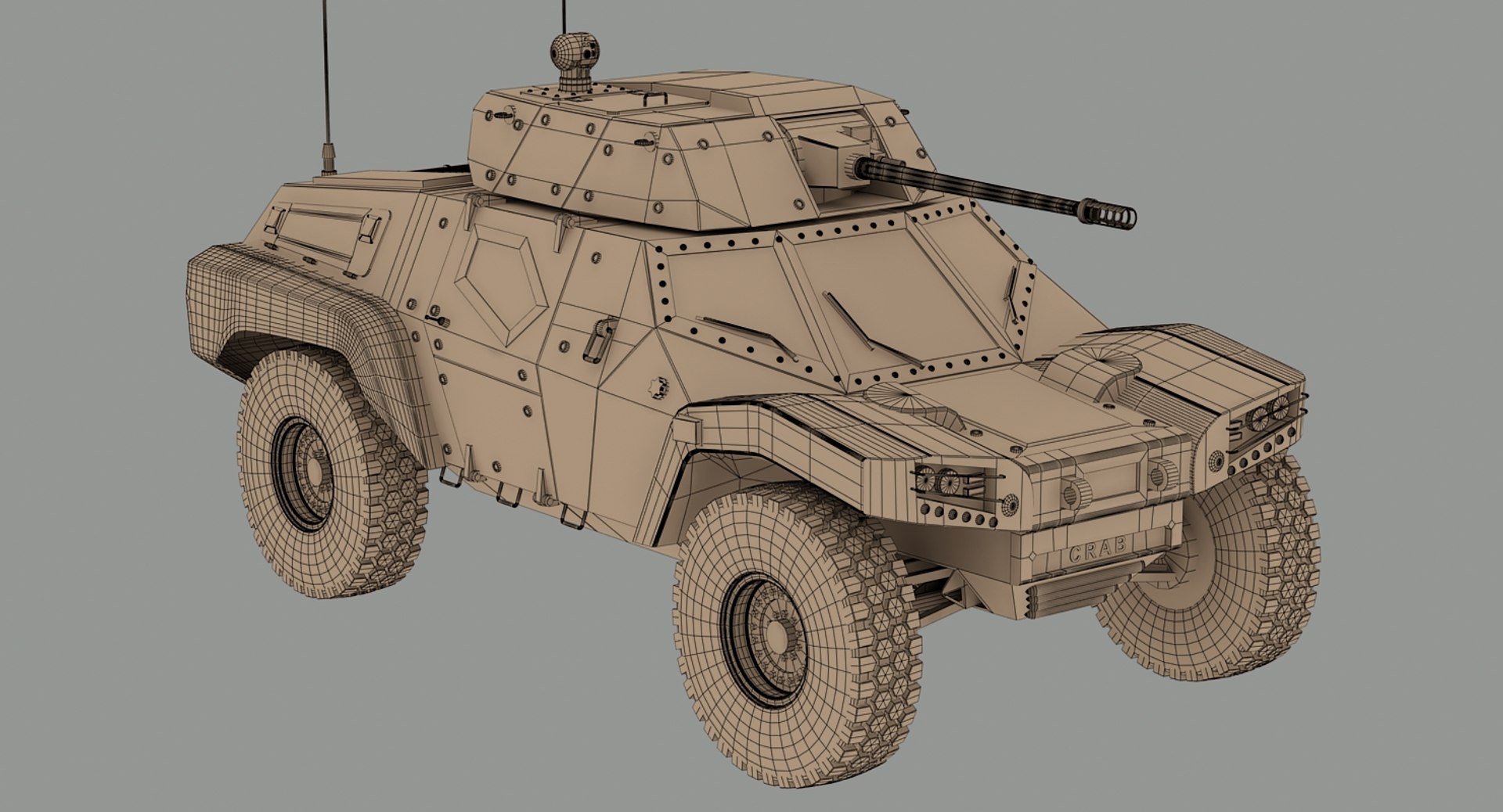 Panhard Crab Scout Car 3d 3ds