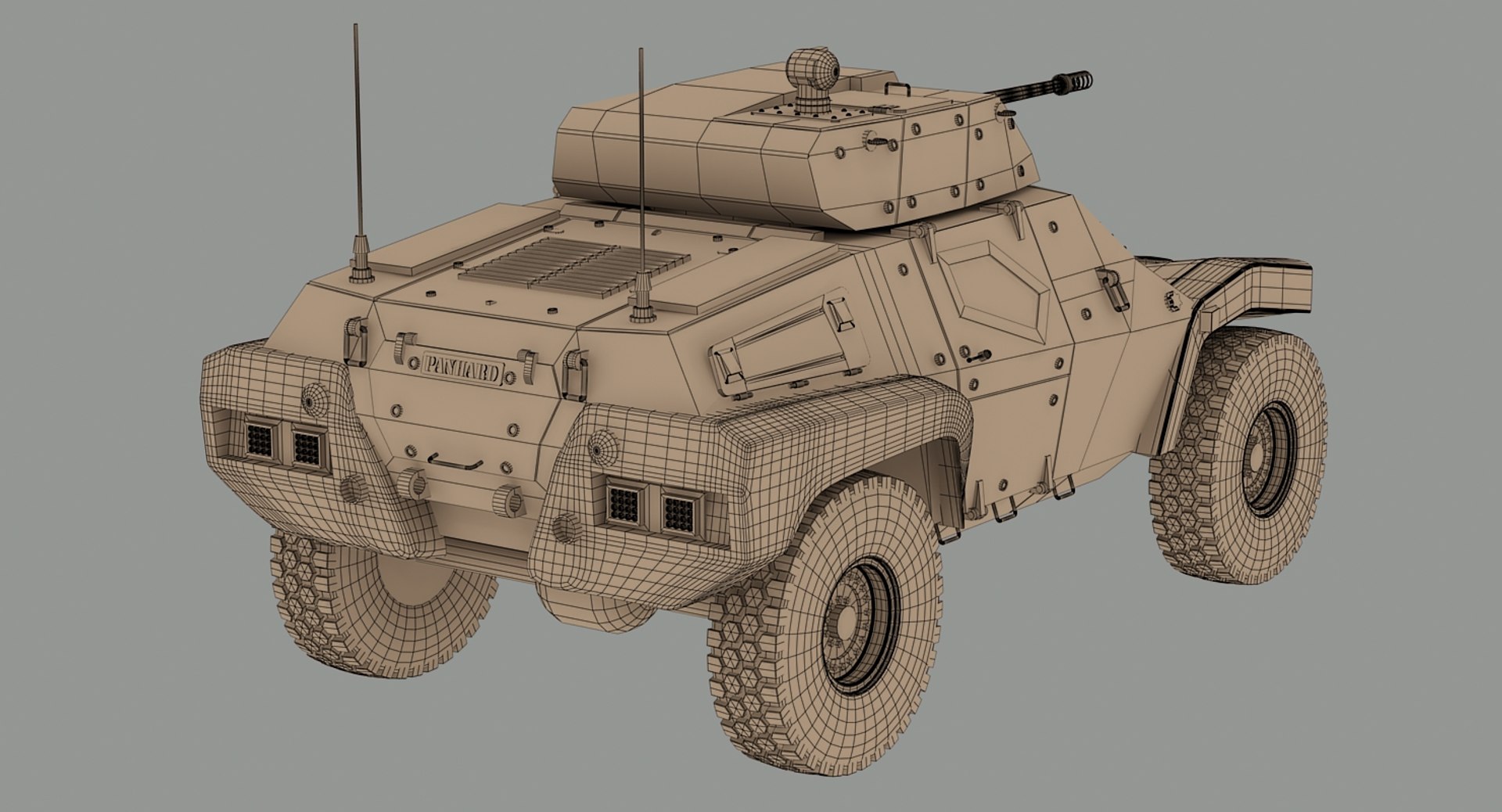 Panhard Crab Scout Car 3d 3ds