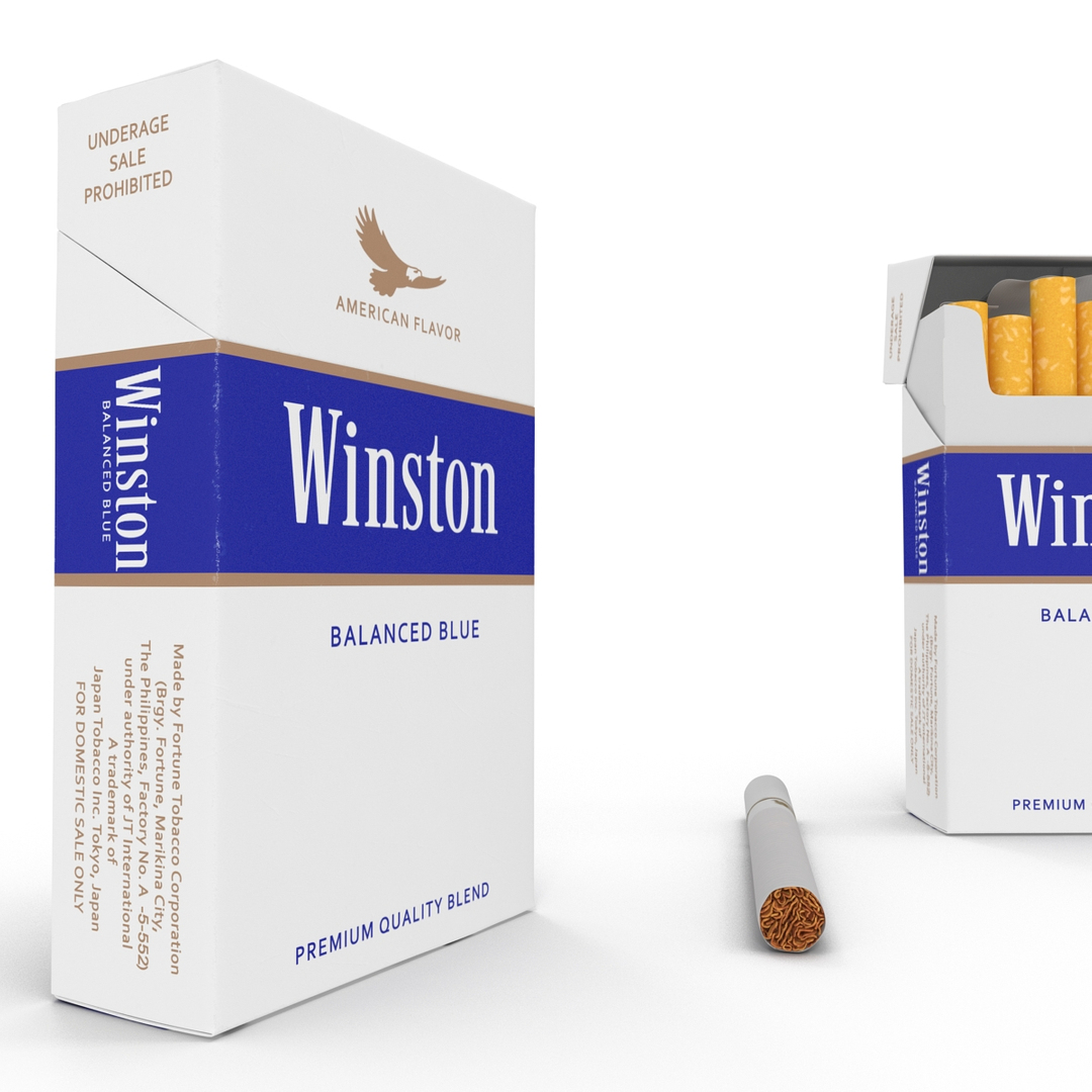 cigarettes winston 3d model