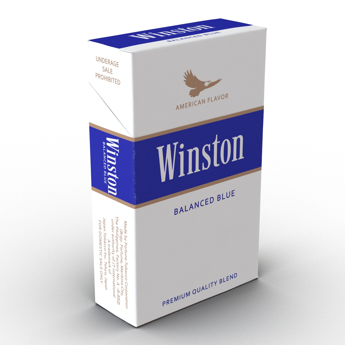 cigarettes winston 3d model