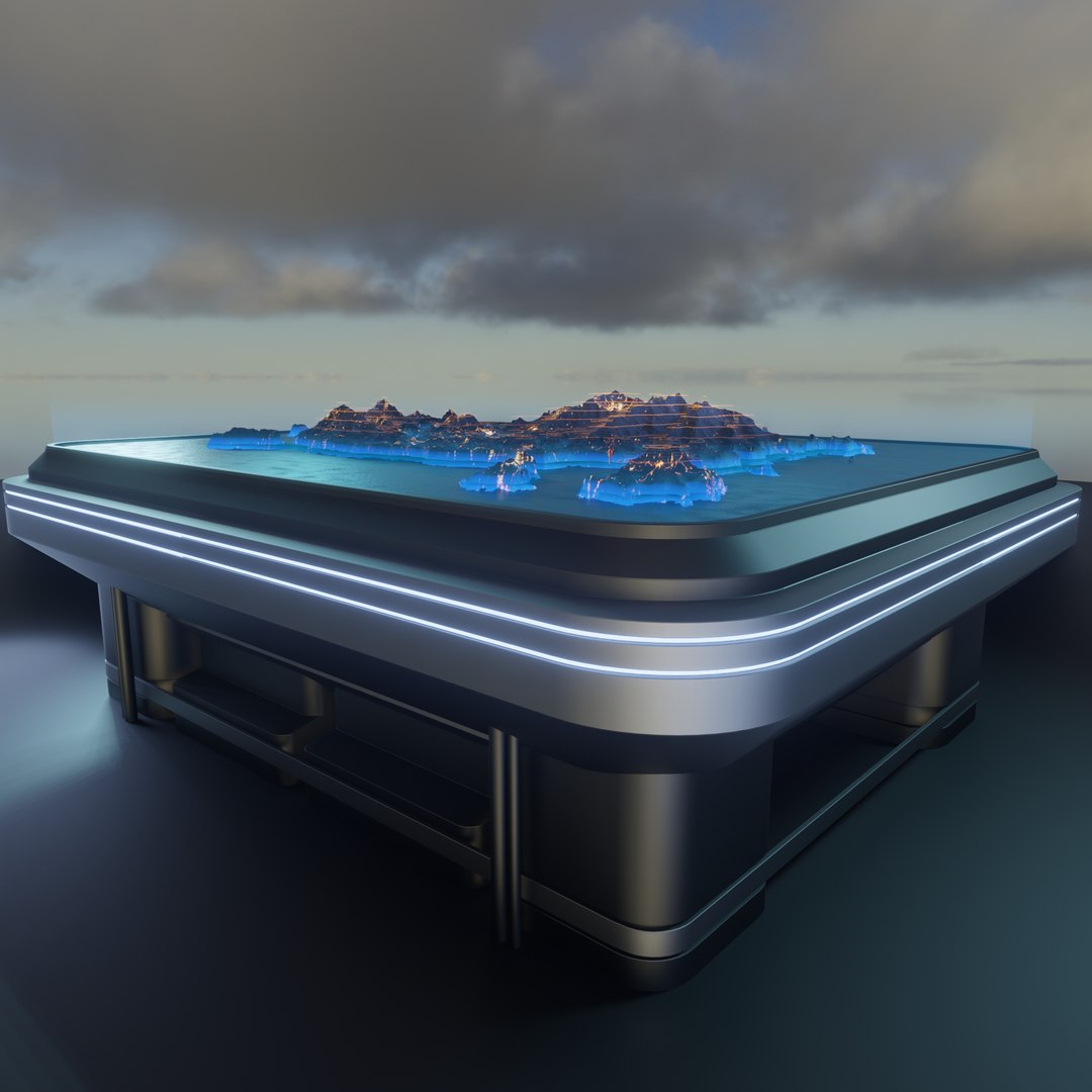 Sci-fi Table Model - TurboSquid 2120388