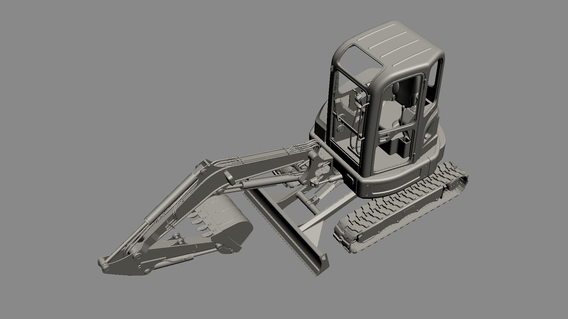 excavator bobcat e35 3d model