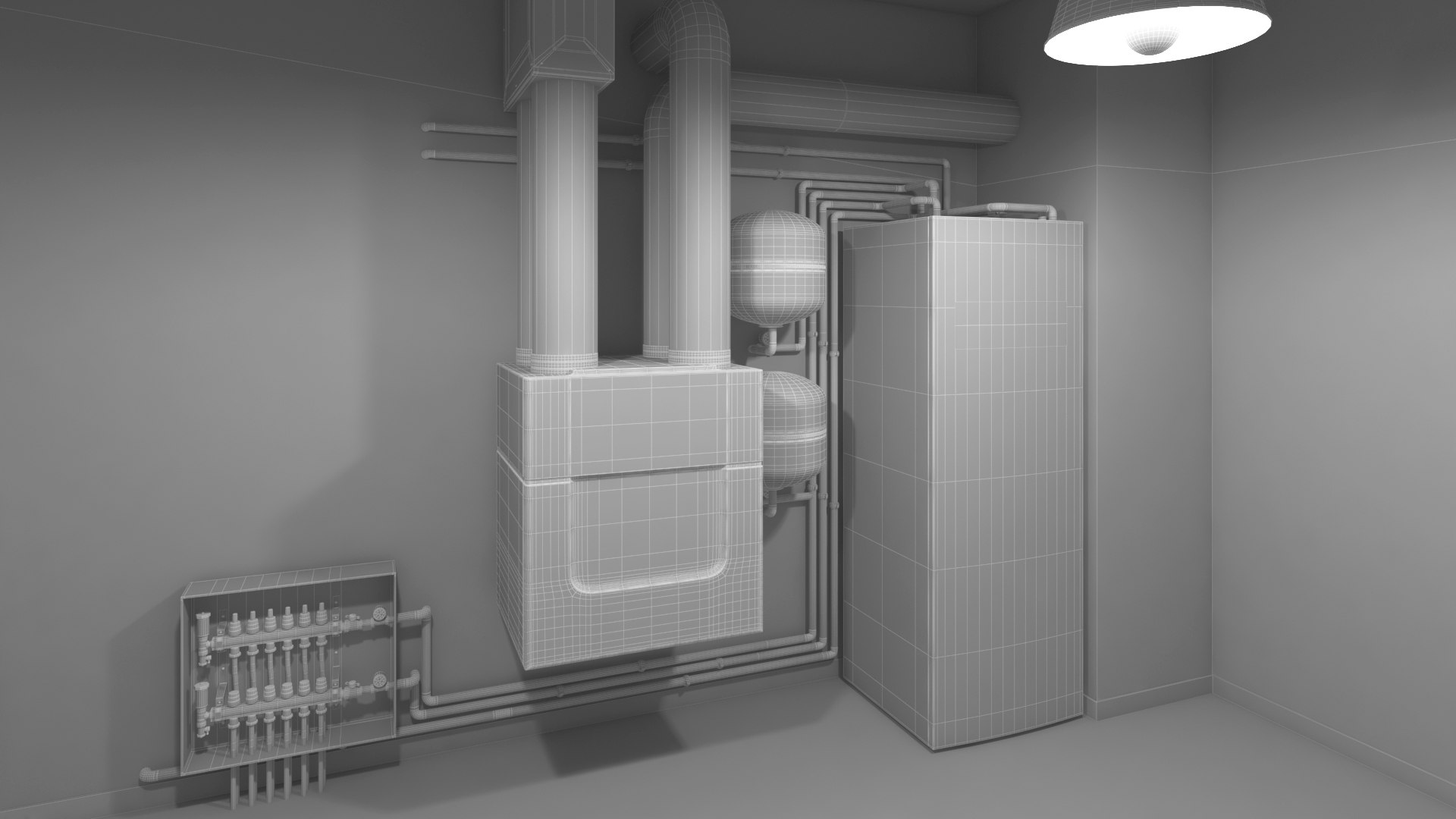 3D Technical Room - TurboSquid 1809685