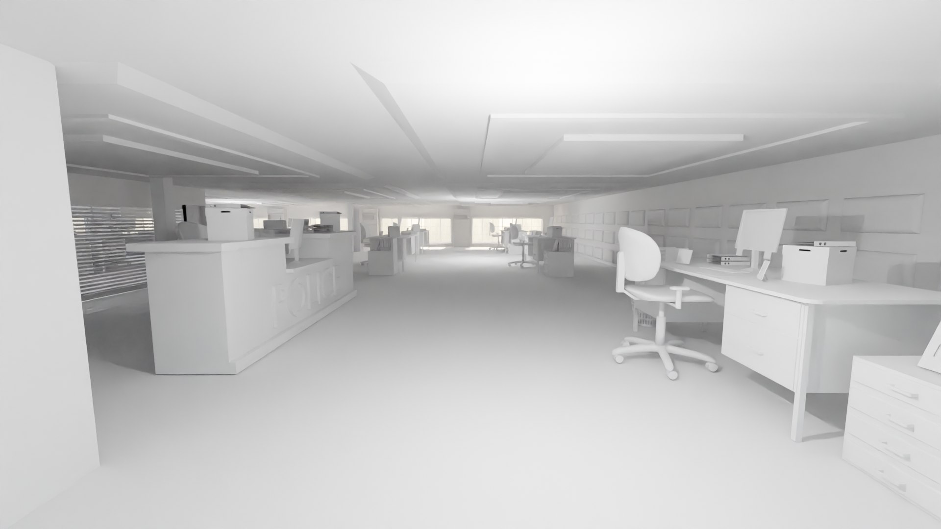 3D Model Police Station Interior - TurboSquid 2158065