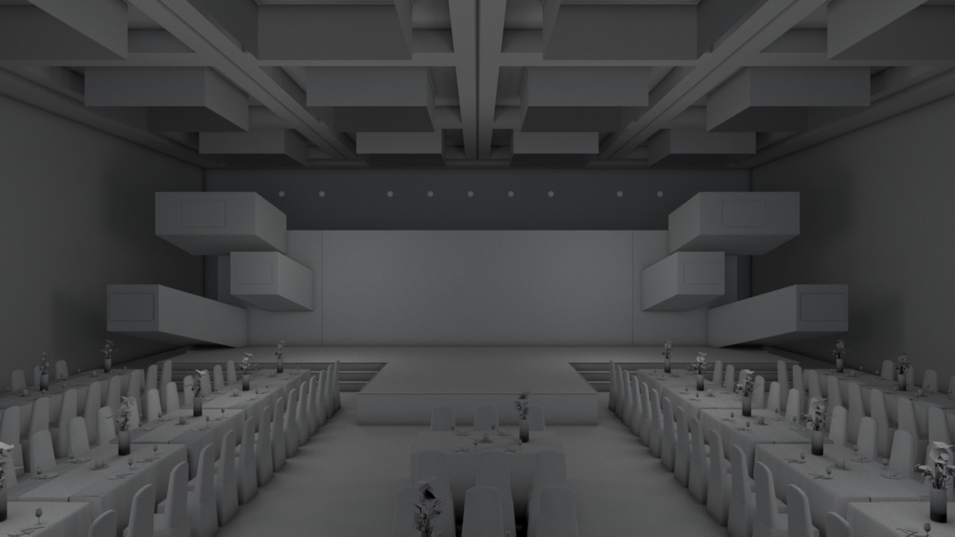 3D Stage Truss Meeting Hall Assembly Hall Conference Concert Hall Model ...