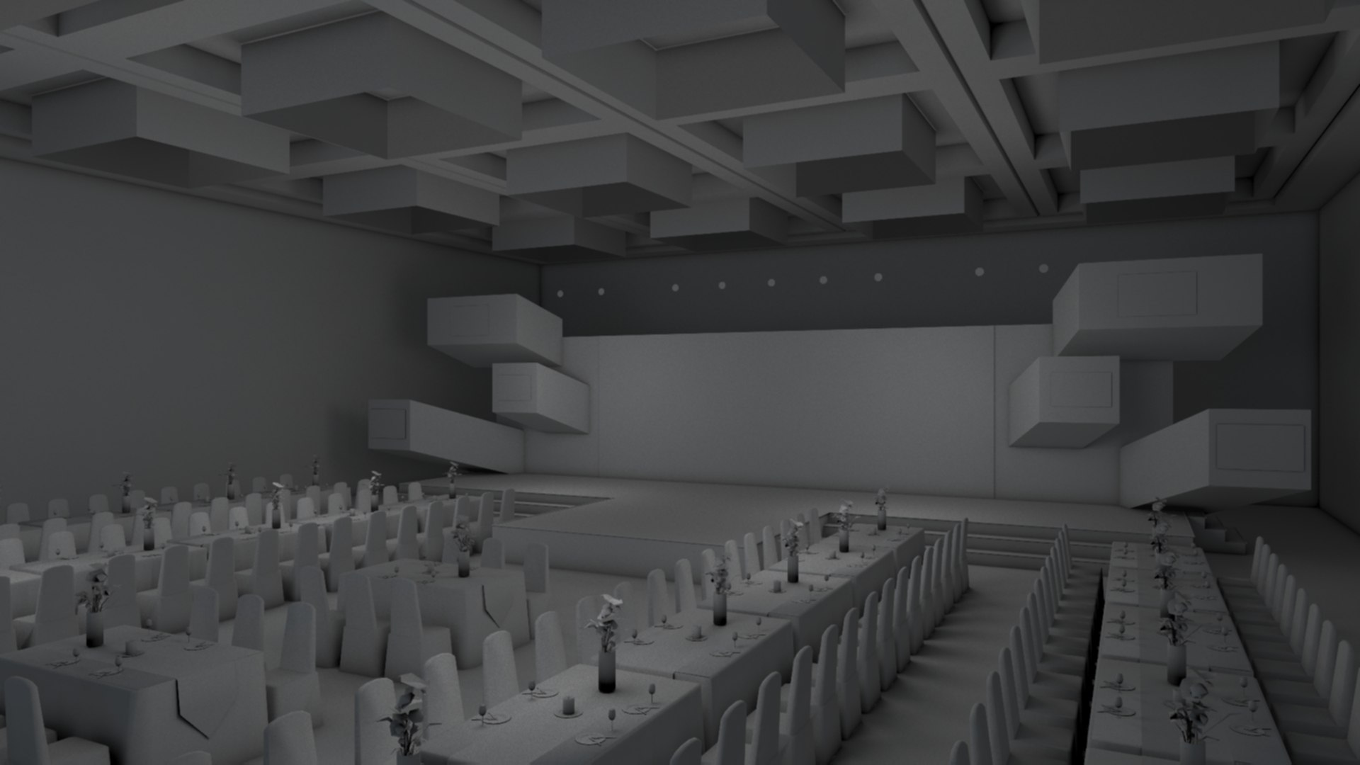 3D Stage Truss Meeting Hall Assembly Hall Conference Concert Hall Model ...