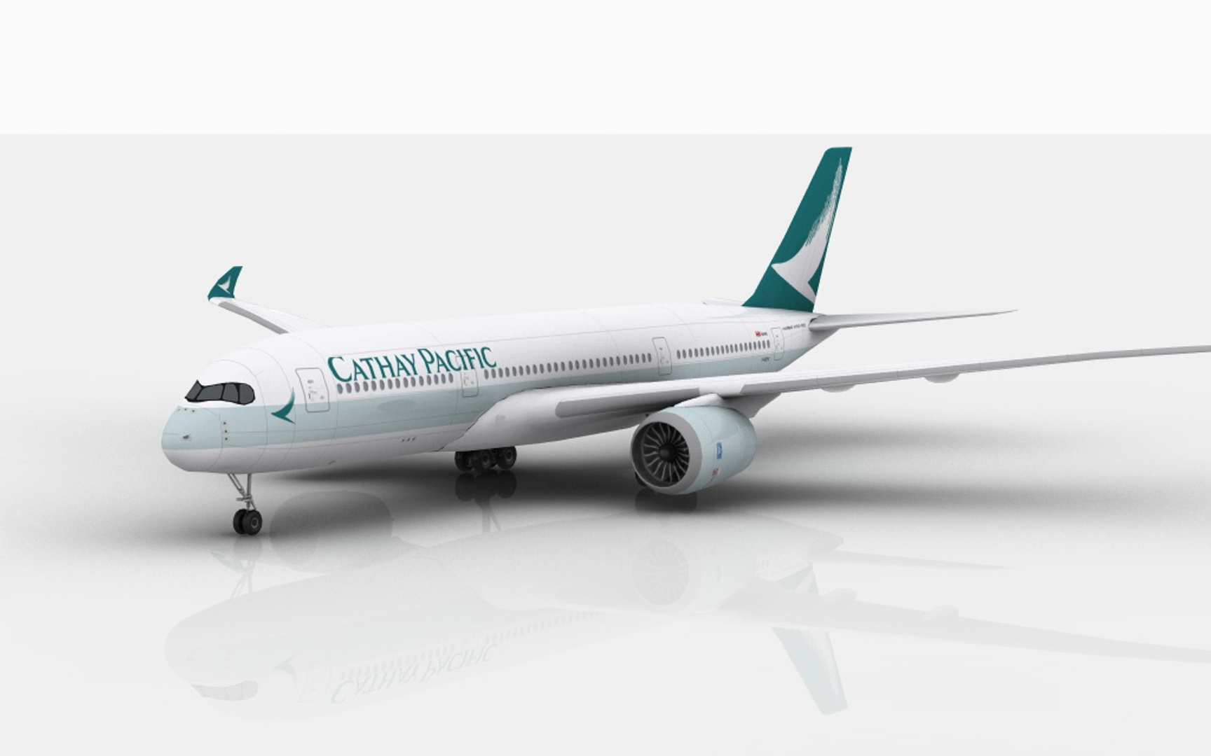 Airbus A350 Cathay Pacific 3D Model - TurboSquid 1362993
