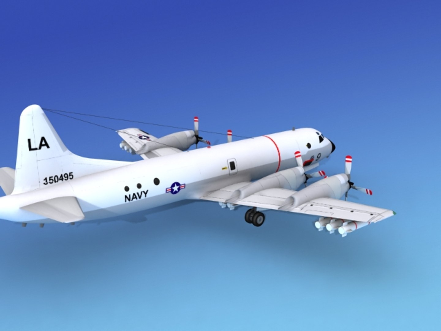 3d orion lockheed p-3 navy model