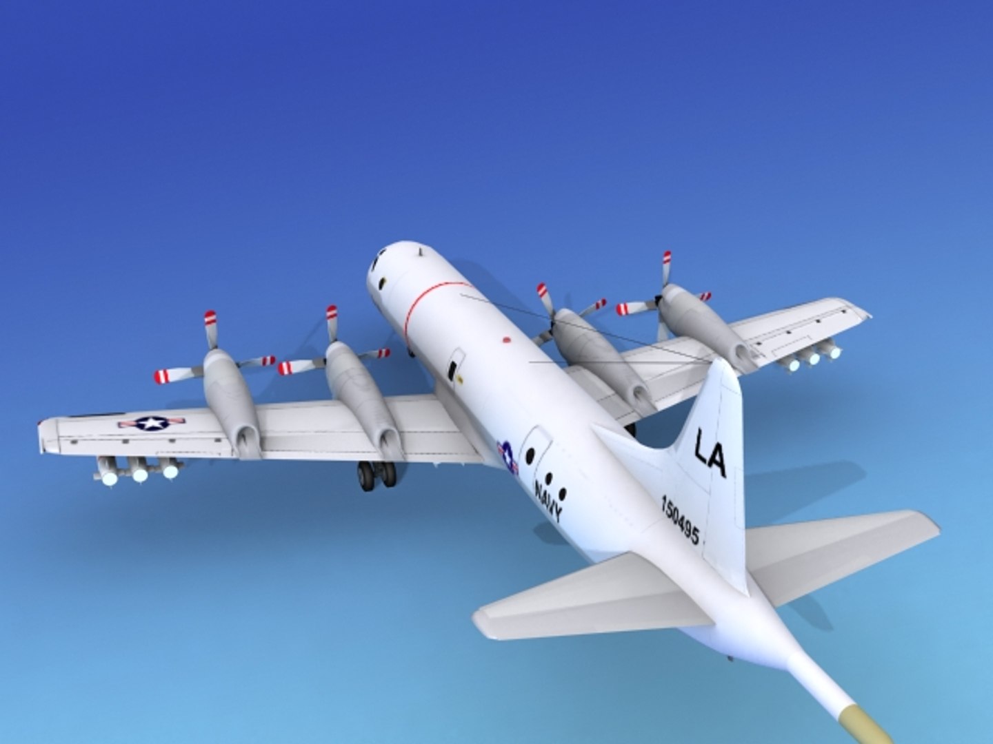 3d orion lockheed p-3 navy model