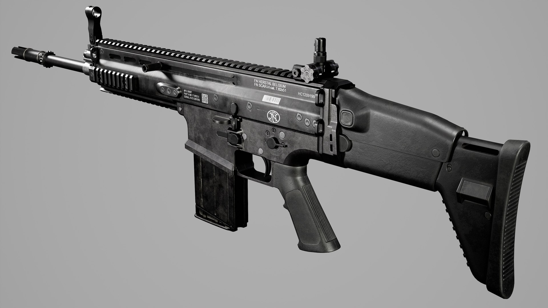 3D FN SCAR-H Model - TurboSquid 2122460