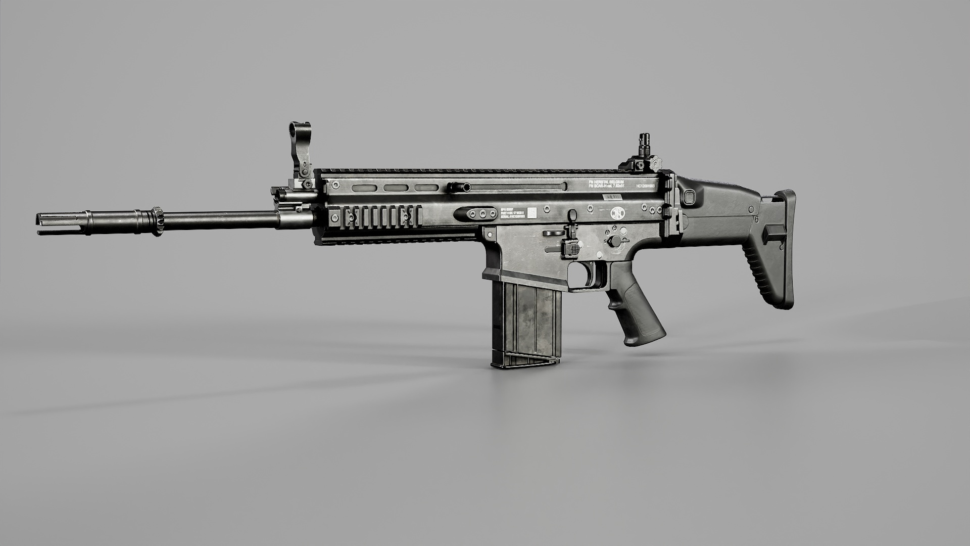 3D FN SCAR-H Model - TurboSquid 2122460