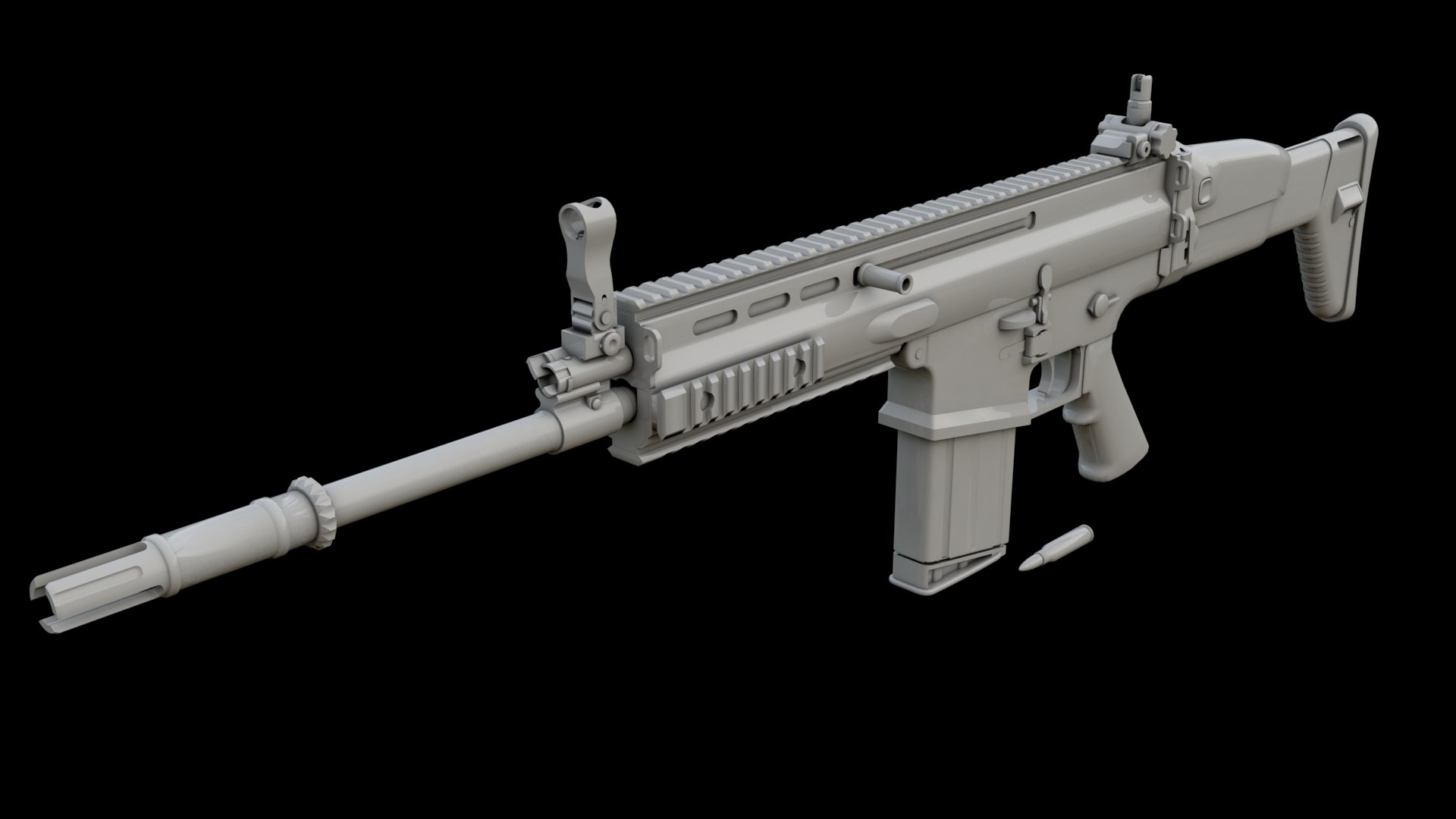 3D FN SCAR-H Model - TurboSquid 2122460