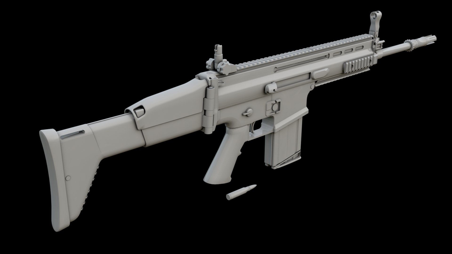 3D FN SCAR-H Model - TurboSquid 2122460