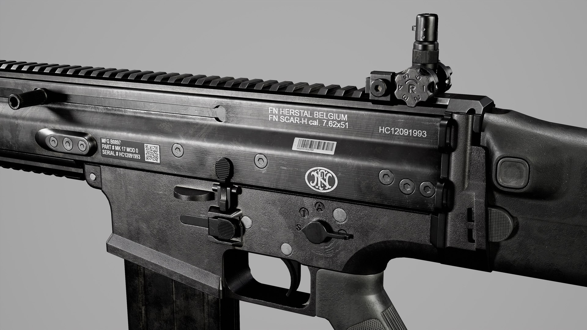 3D FN SCAR-H Model - TurboSquid 2122460