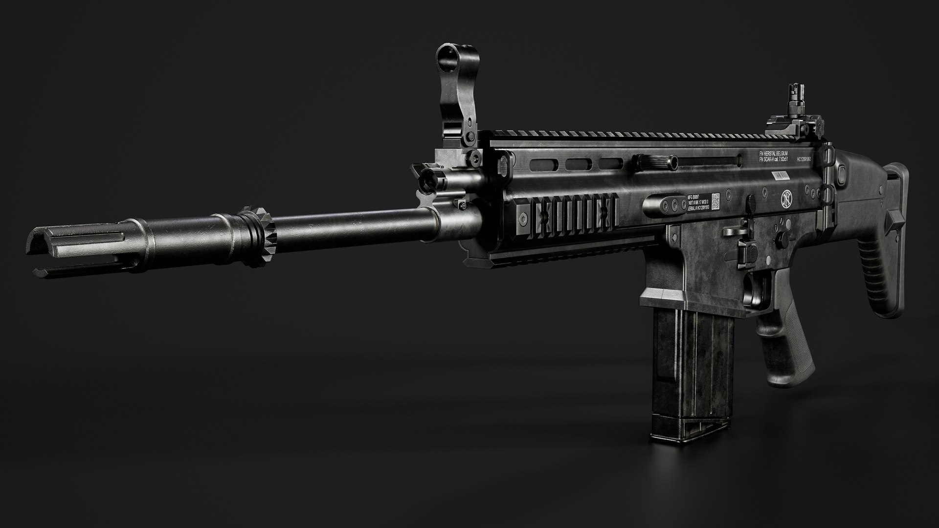3D FN SCAR-H Model - TurboSquid 2122460