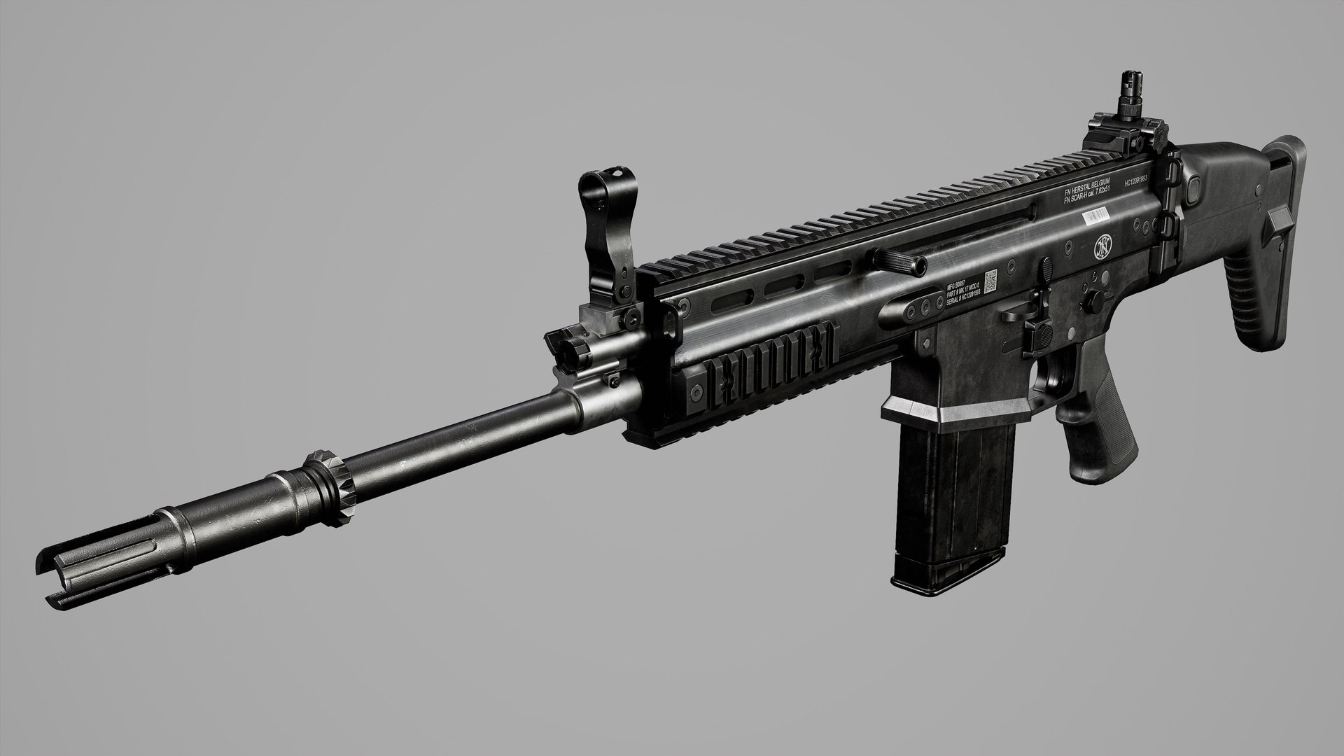 3D FN SCAR-H model - TurboSquid 2122460